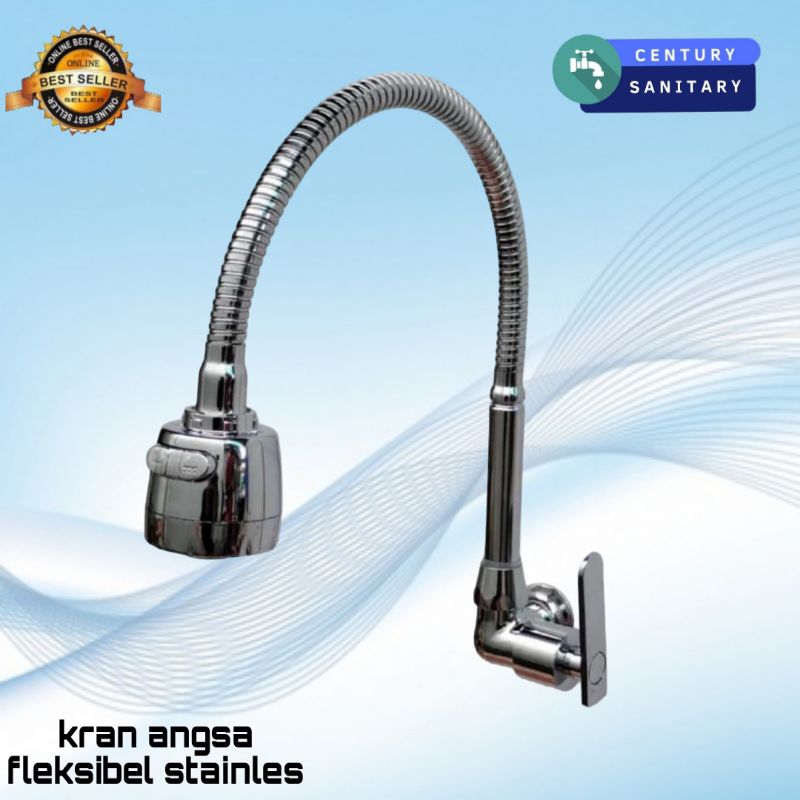 Jual kran cuci piring stainles fleksibel/kran angsa fleksibel stainles ...