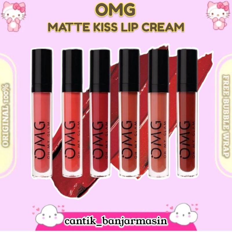 Jual OMG Oh My Glam Matte Kiss Lip Cream OMG | Shopee Indonesia