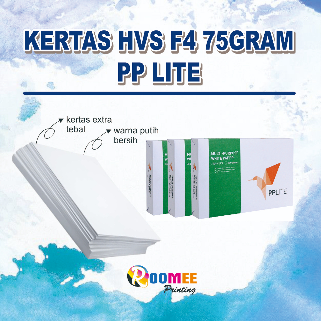 Jual KERTAS HVS F4 75 GRAM PPLITE MURAH 1 RIM (500 LEMBAR) | Shopee ...