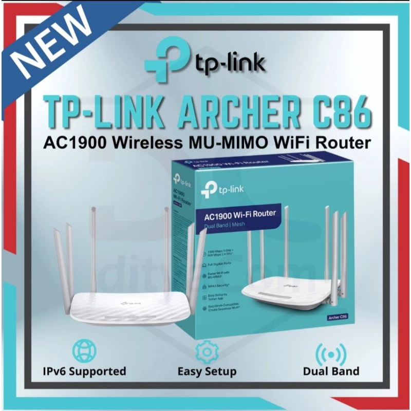 Jual TPLINK AC1900 Wireless Dual Band Router Archer C86 | Shopee Indonesia