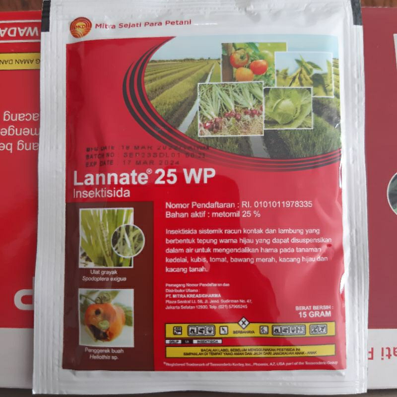 Jual Lannate 25WP 15gr Insektisida Obat hama ulat tanaman | Shopee ...