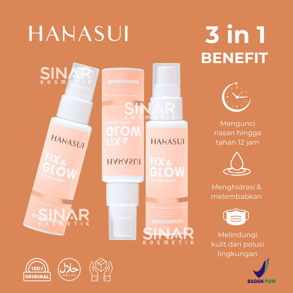 Jual Hanasui Fix & Glow Setting Spray | Shopee Indonesia