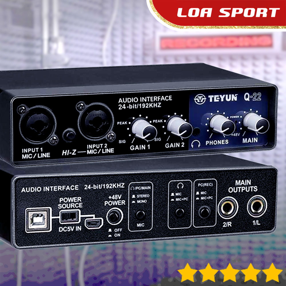 Jual Sound Card Recording Laptop Rekaman 24 Bit 192 Khz 2 Mic Phantom ...