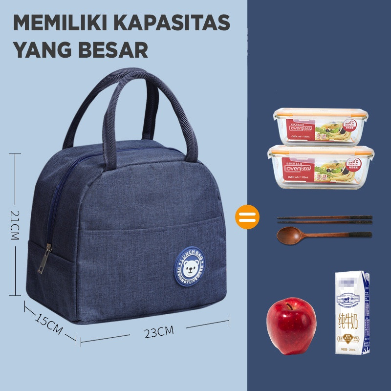Jual TAS BEKAL LUNCH COOLER BAG TAS TERMAL BOX MAKANAN ALUMINIUM KOTAK ...