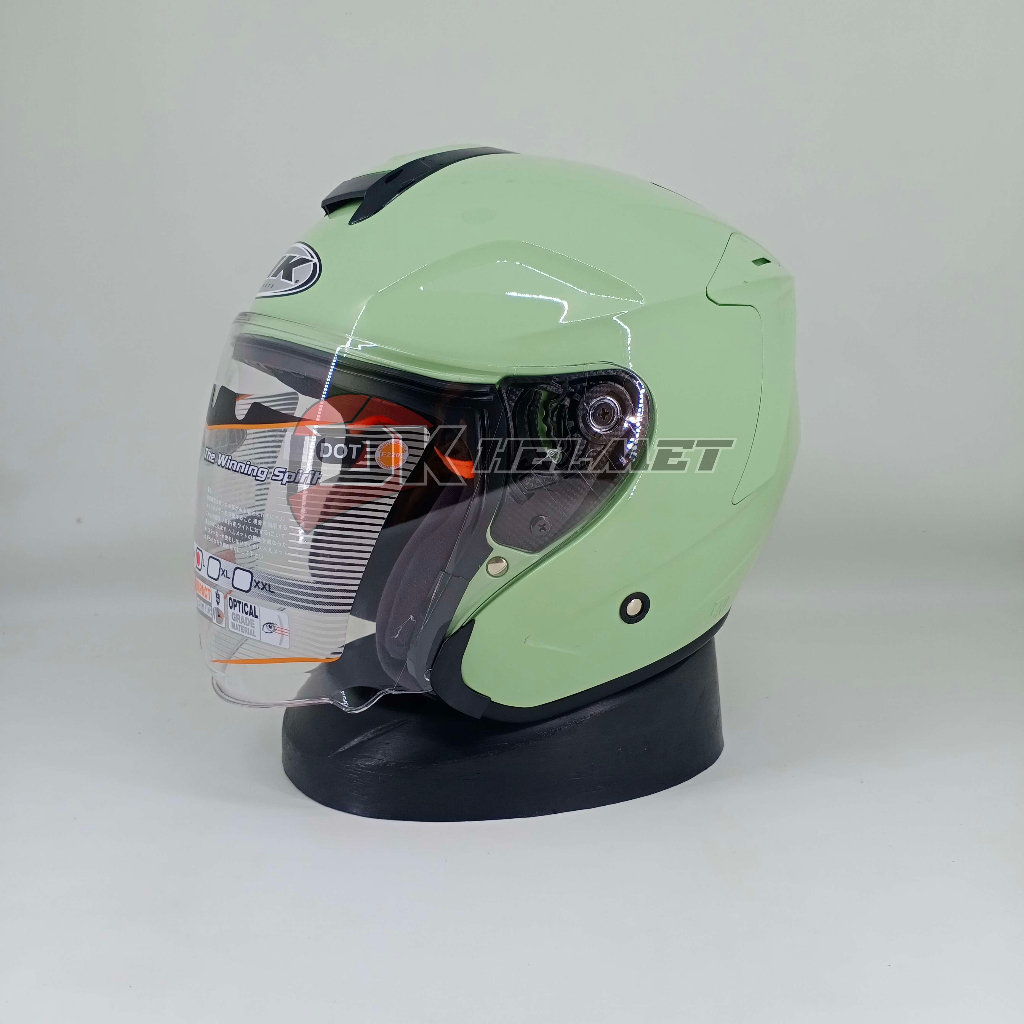 Jual Helm Half Face INK Dynamic Solid Matcha Green Original Warna Hijau ...
