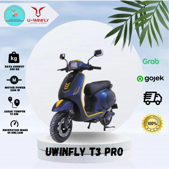 Jual Motor Listrik Uwinfly T3 Pro Vespa Listrik Scooter Matic | Shopee Indonesia
