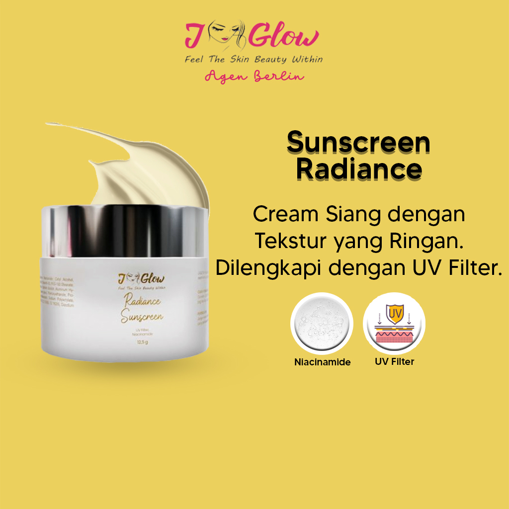 Jual Jglow Skincare Cream Siang Sunscreen Radiance Whitening Kemasan ...