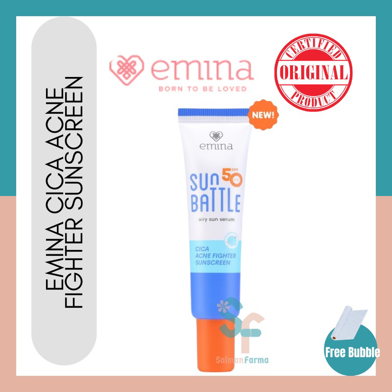 Jual Emina Sun Battle SPF 50 PA+++ Cica Acne Fighter Airy Sun Serum ...