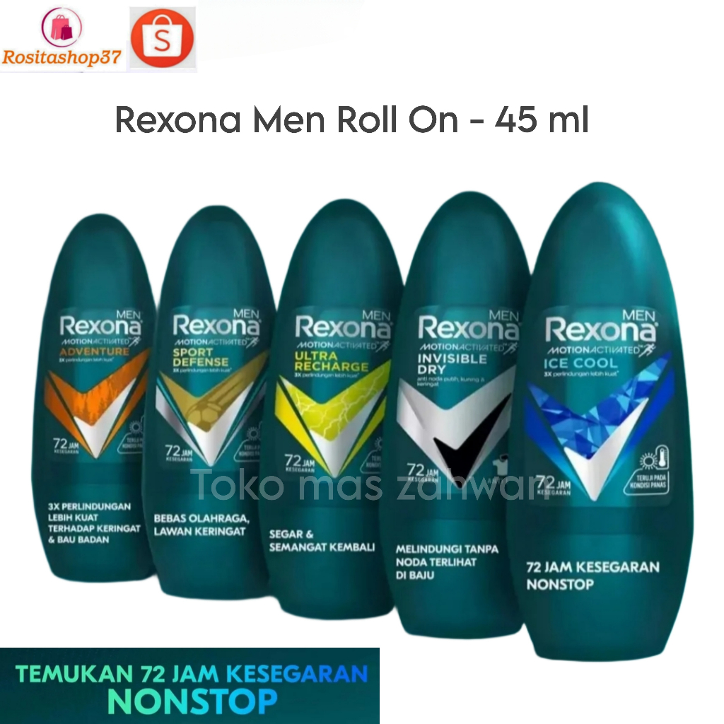 Jual REXONA MEN Deodorant Roll On Motion Activated 45ml | Shopee Indonesia