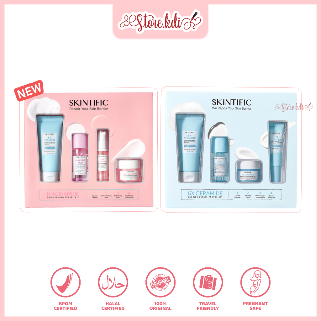 Jual SKINTIFIC 5X Ceramide & Niacinamide Travel Kit Skincare Paket ...