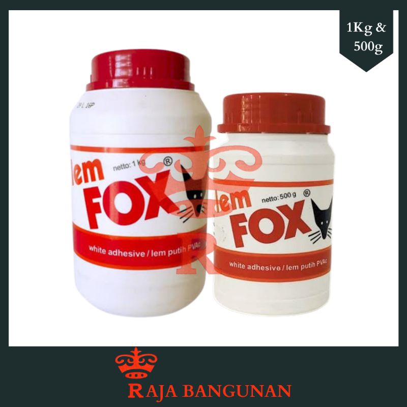 Jual Lem Fox Putih Serbaguna Perekat Kayu Kertas PVac Botol 500 gram 1 kg | Shopee Indonesia