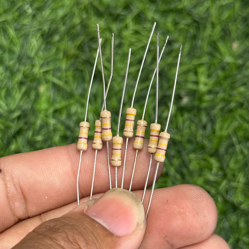 Jual PROMO resistor 470K 1/2watt carbon kaki tembaga | Shopee Indonesia