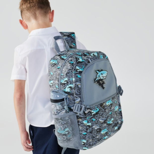 Jual Ransel Smiggle Better Together Classic Attach Backpack Grey shark ...