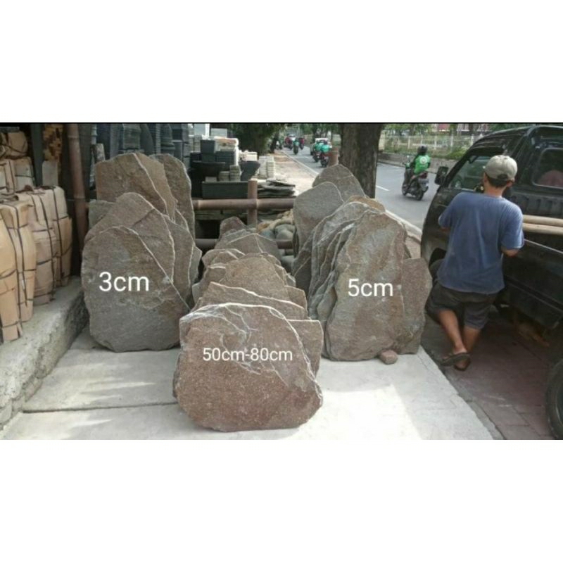 Jual BATU ALAM LEMPENG TEMPLEK RANDOM ACAK KECIL STEPING | Shopee Indonesia