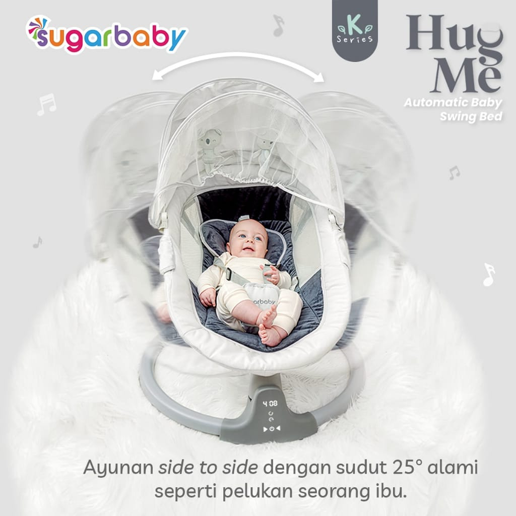 Jual Sugar Baby Hug Me Automatic Baby Swing Bed K-SERIES Baby Ayunan ...