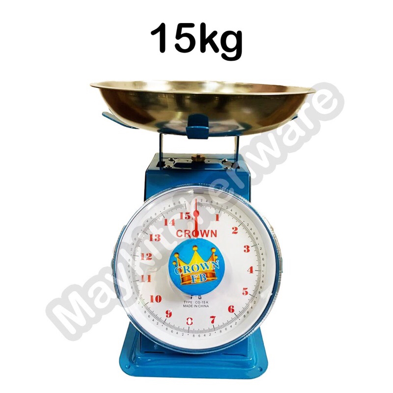 Jual Timbangan CROWN 15Kg Besi Stainless Jarum Analog Manual Duduk Sembako Telor Kue Tepung Buah ...