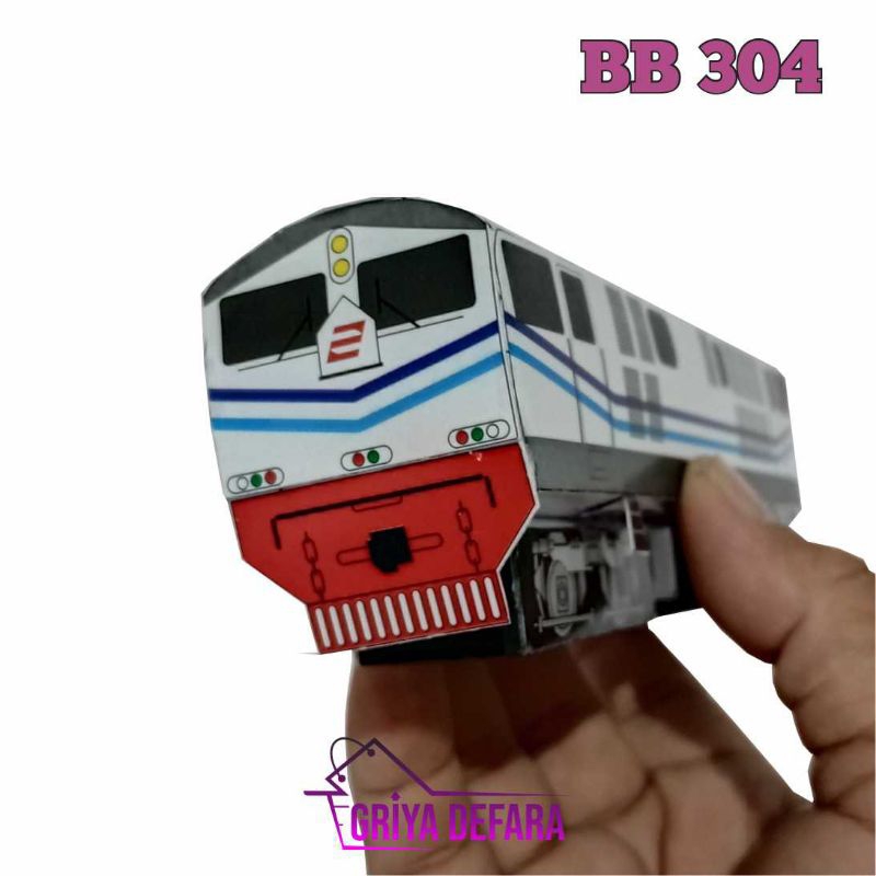 Jual GRIYADEFARA PAPERCRAFT LOKOMOTIF BB 304 BB304 SKALA HO 1/87 1:87 ...