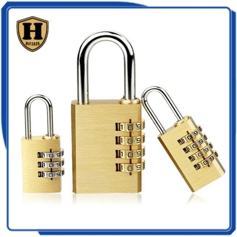 Jual Hifza26 Gembok Koper Padlock 4 Digit Combination Solid Brass ...