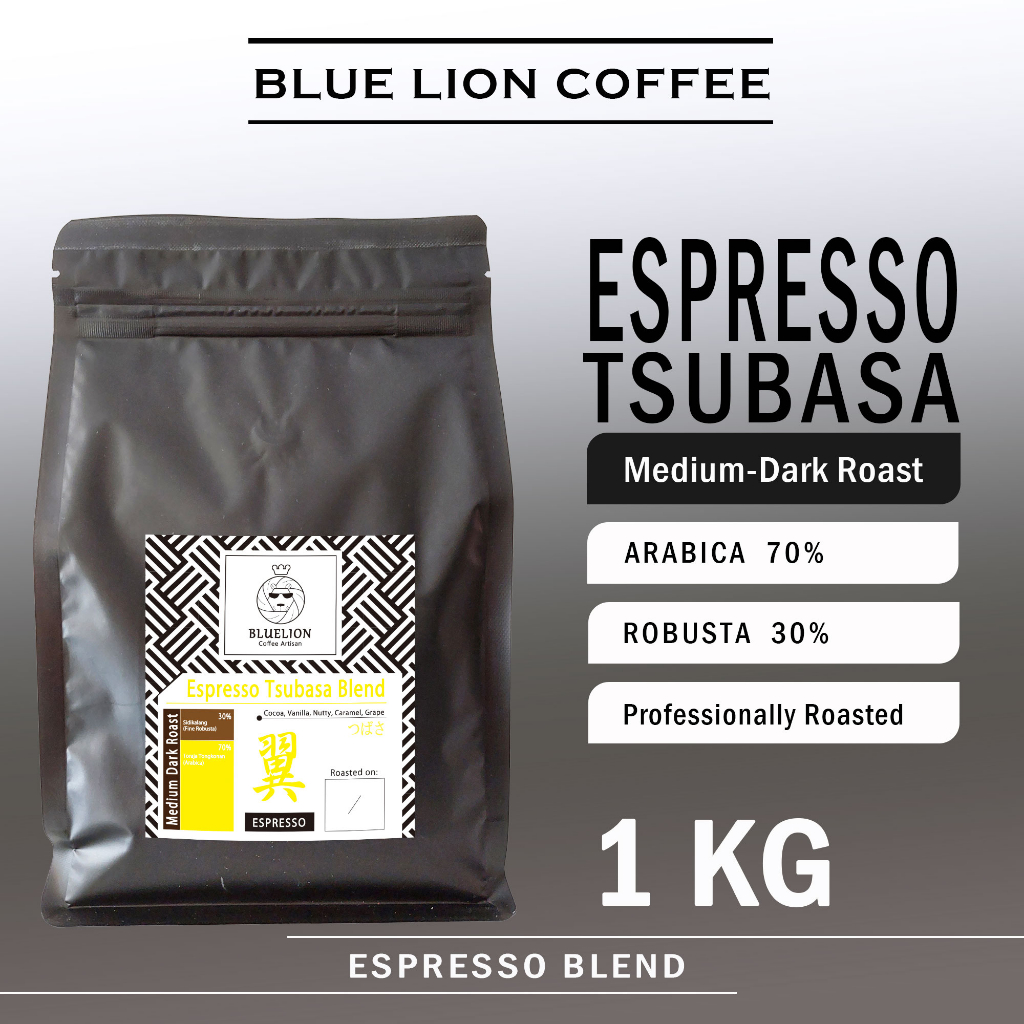 Jual Espresso Tsubasa Blend 1 KG Medium Dark Roast Biji Kopi Bubuk 30 ...