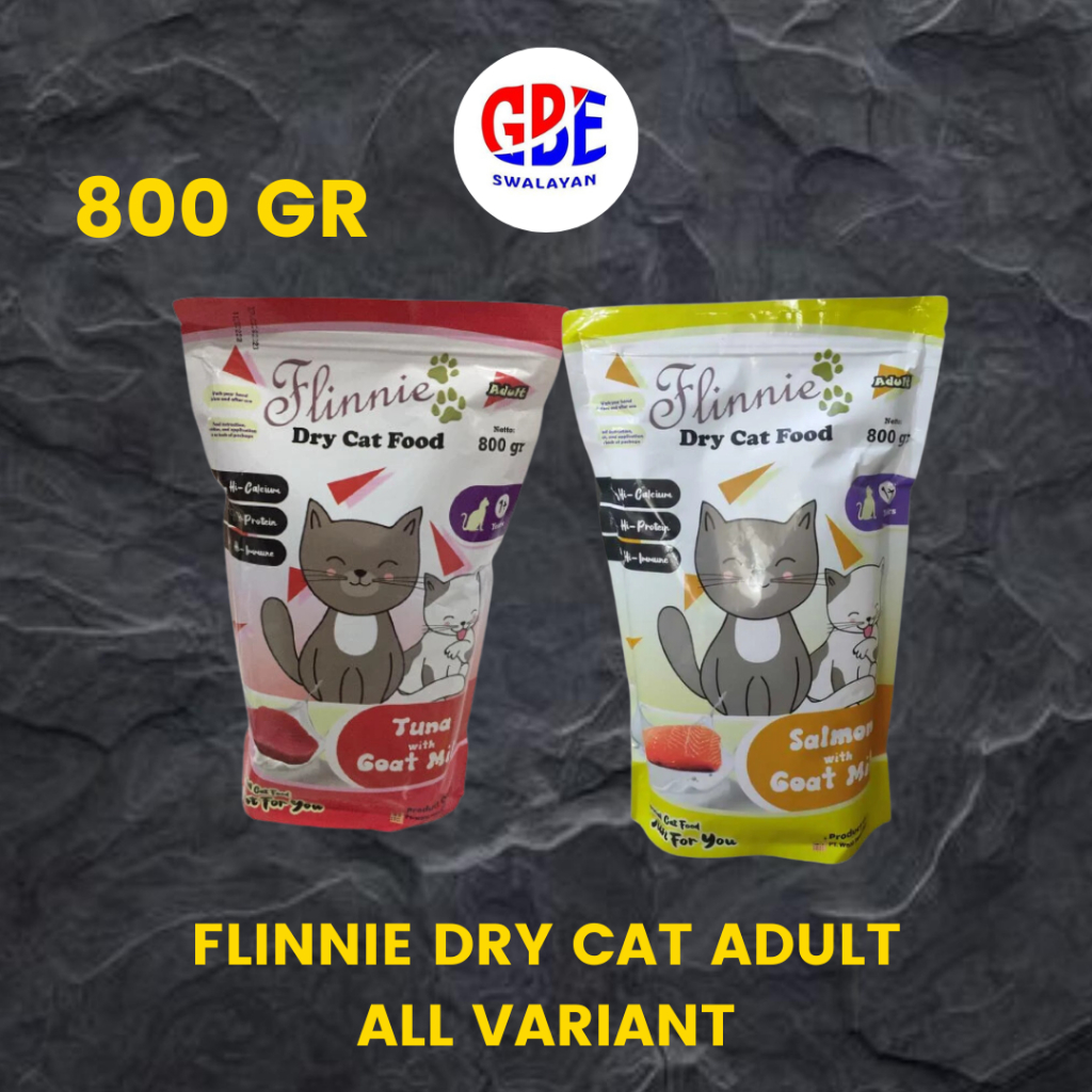 Jual FLINNIE DRY CAT ADULT 800 GR ALL VARIANT | TUNA WITH GOAT MILK ...