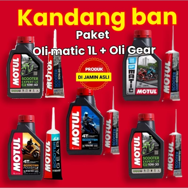 Jual TERMURAH..! PAKET OLI ASLI MOTUL MATIC 1 LITER (SCOOTER LE 10W-30 ...