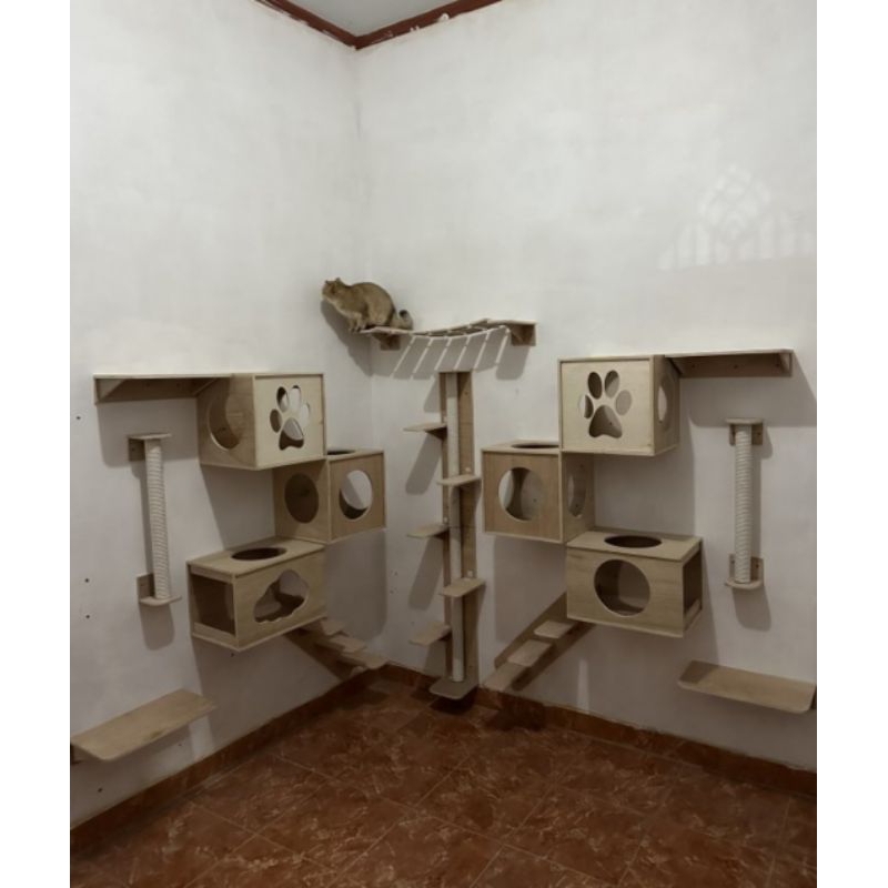 Jual paket cat playground cat condo cat tree rumah kucing komplit ...