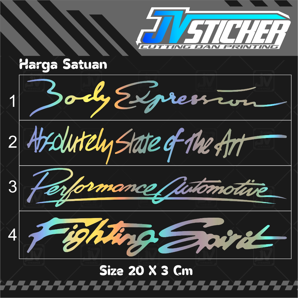 Jual stiker sponsor body expresion absolute state of the art fighting ...