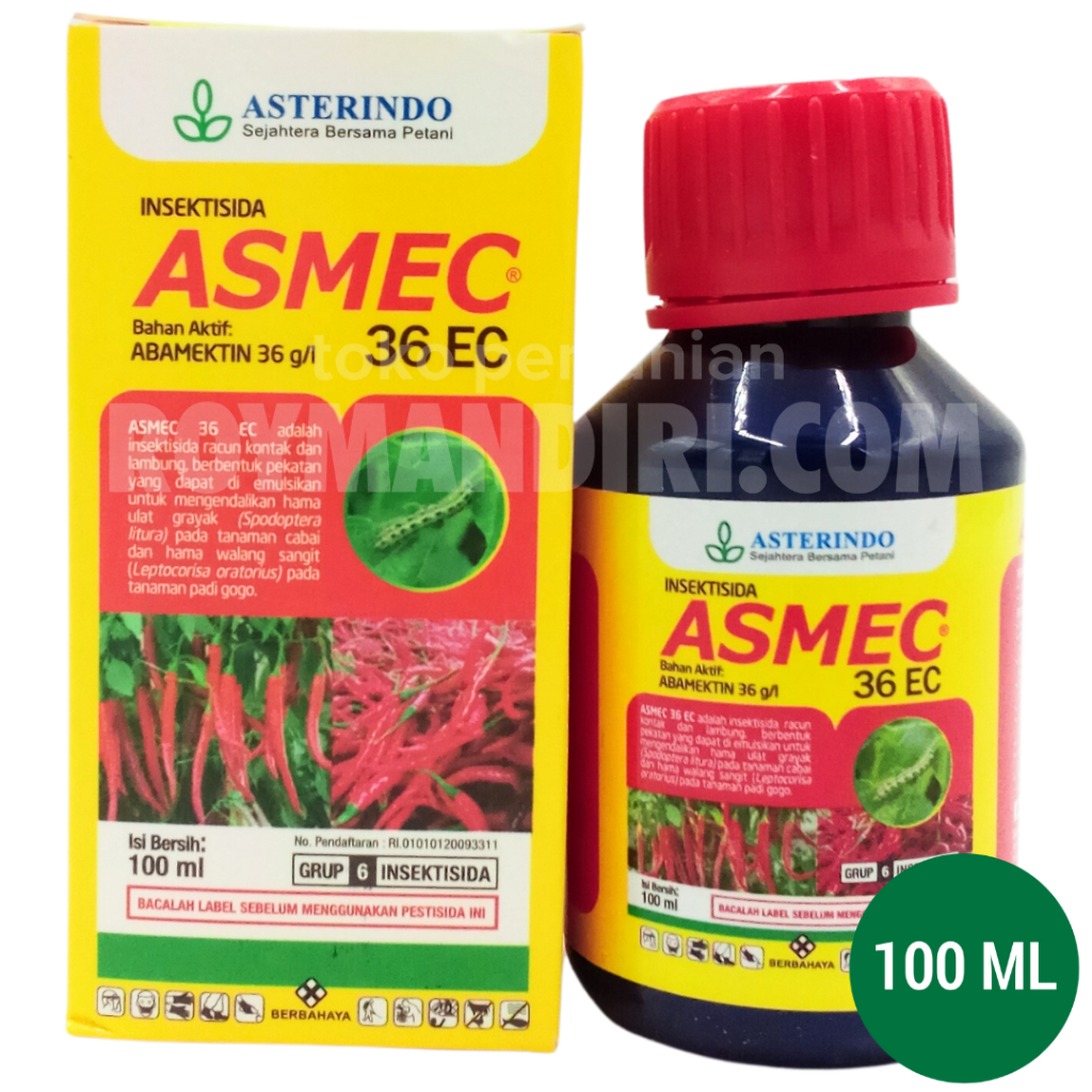 Jual Insektisida Ulat Kutu Asmec 36EC @100 ml (ada kaos) | Shopee Indonesia