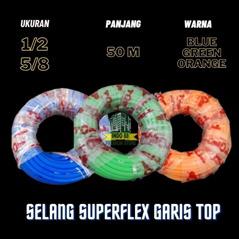 Jual SELANG AIR SUPERFLEX GARIS TOP 1/2 - 5/8 INCH | Shopee Indonesia