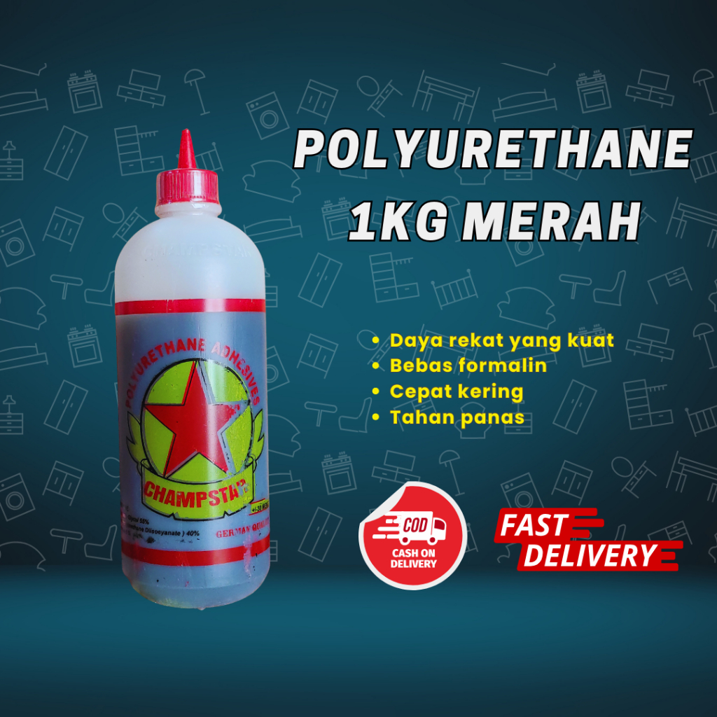 Jual Lem PU Polyurethane 1KG Merah - Bintang | Shopee Indonesia
