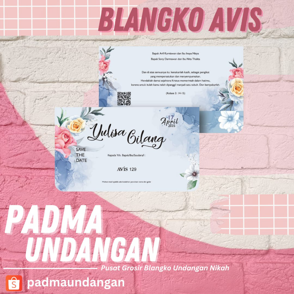 Jual Blangko Undangan Avis 129 | Pusat Grosir Blangko | Padma Undangan ...