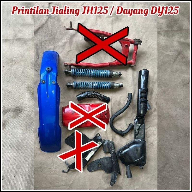 Jual Jialing JH 125 dayang DY 125 printilan JH125 DY125 knalpot trail Jialing JH 125 dayang DY ...