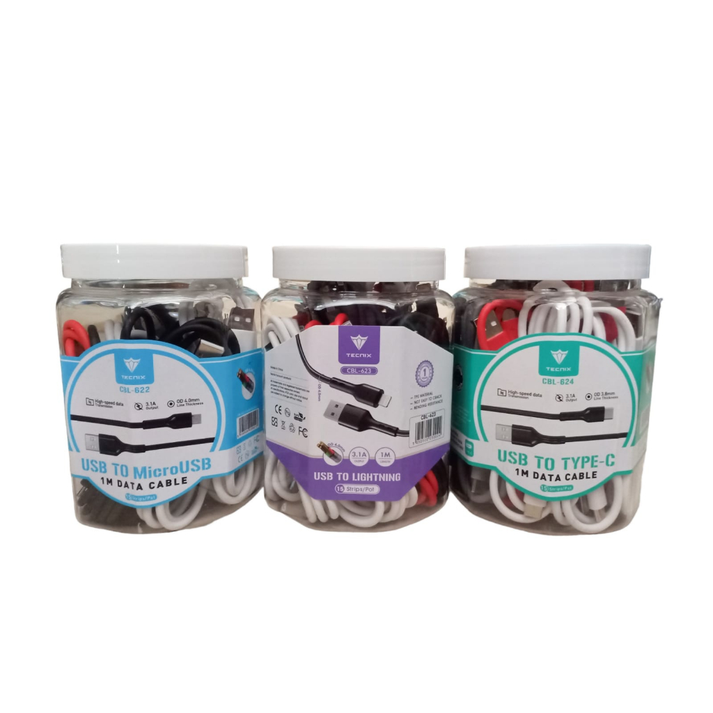 Jual Kabel Data Micro USB - Type C - Lightning TECNIX Fast Charging ISI ...