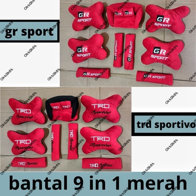 Jual bantal 9in1 Trd sportivo & Gr Sport Merah Mobil Universal | Shopee ...
