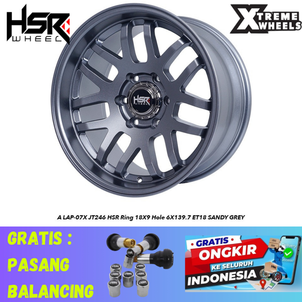 Jual VELG MOBIL R18 PAJERO,FORTUNER LEBAR 9 HSR A LAP LUBANG 6X139 SANDY GREY BISA DI HILUX DC ...