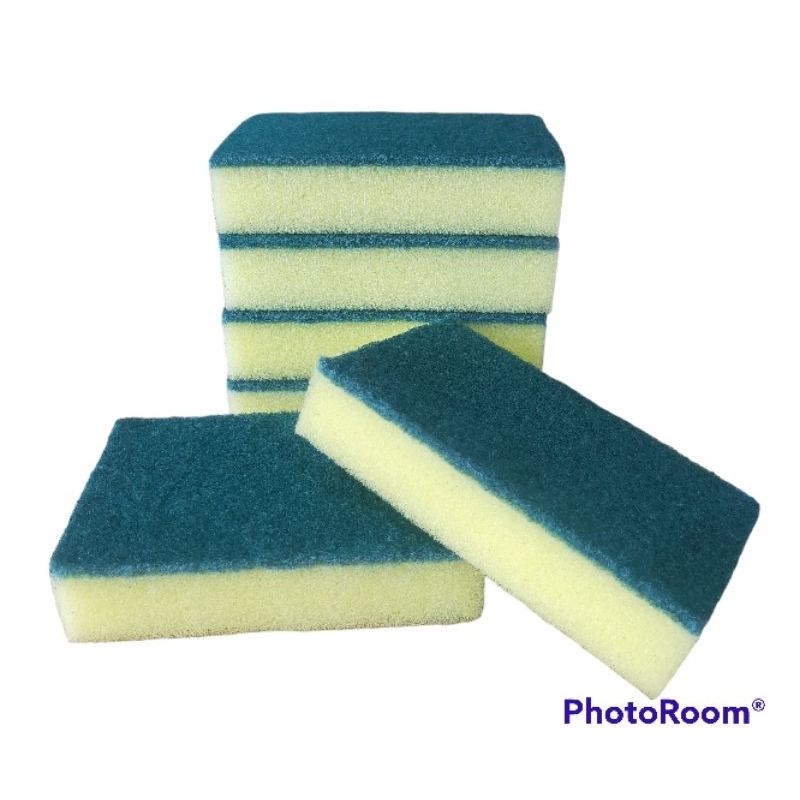 Jual Busa Cuci Piring Sabut Hijau Sponge Spon Spons Kuning Kotak 2 Sisi ...