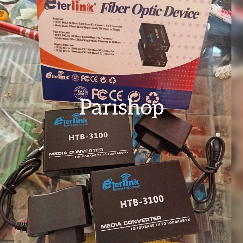 Jual Media converter Fiber optics HTB 3100 10/100 mbps Netlink Eterlink ...