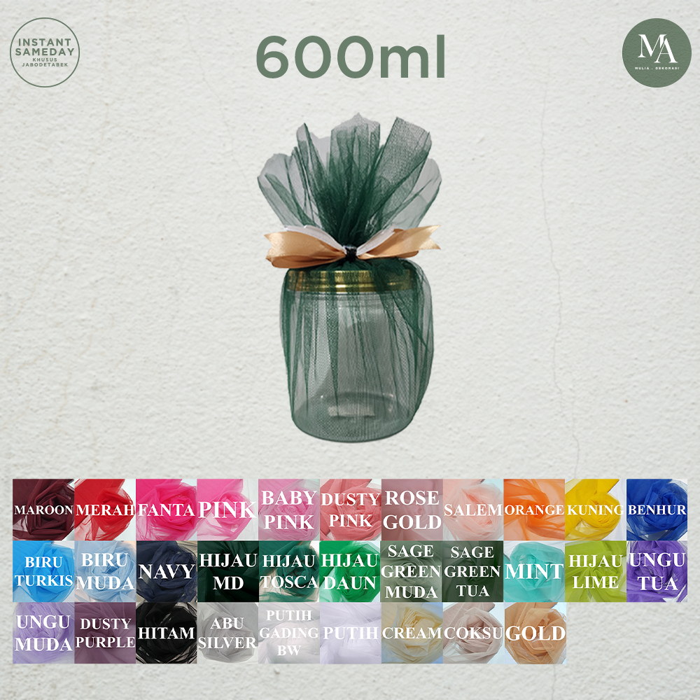 Jual Kain Tile Pembungkus Toples Souvenir Tulle Kaku Kantong Ukuran 250 ...