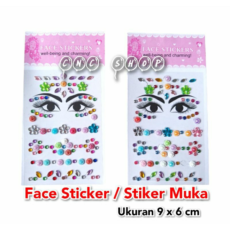 Jual Stiker Muka Kristal / Face Stickers / Sticker Wajah Blink Blink ...