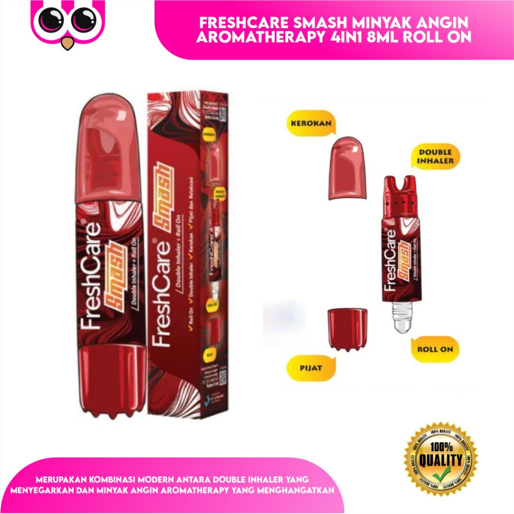 Jual FRESHCARE SMASH MINYAK ANGIN AROMATHERAPY 4IN1 8ML ROLL ON ...