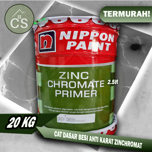 Jual Cat Dasar Nippon Zinc zinChromate anti karat besi 20 Kg | Shopee ...