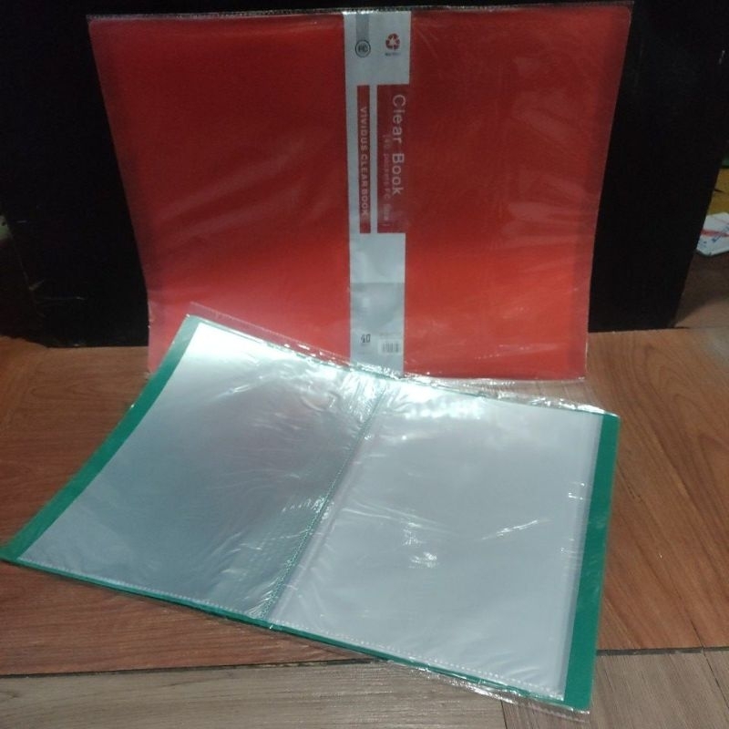 Jual Clear holder 40lembar pocket file display book map plastik ...