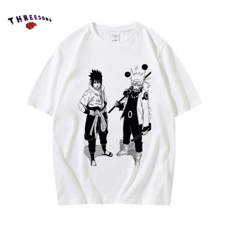 Jual KAOS DEWASA HITAM DISTRO TSHIRT NARUTO & SASUKE BAJU ANIME NARUTO ...