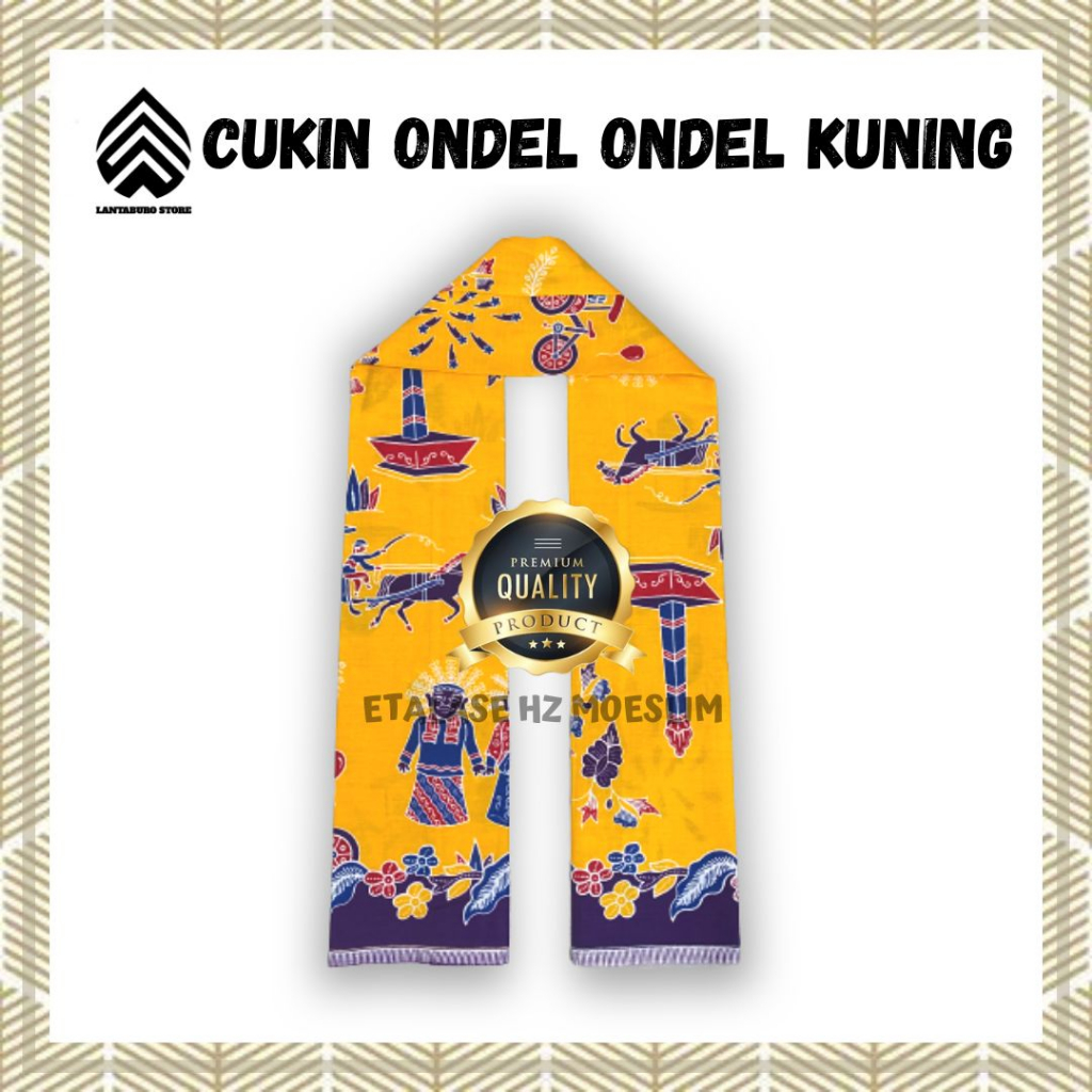 Jual Cukin Ondel Ondel Betawi Kuning Selendang Ondel ondel Betawi Syal ...