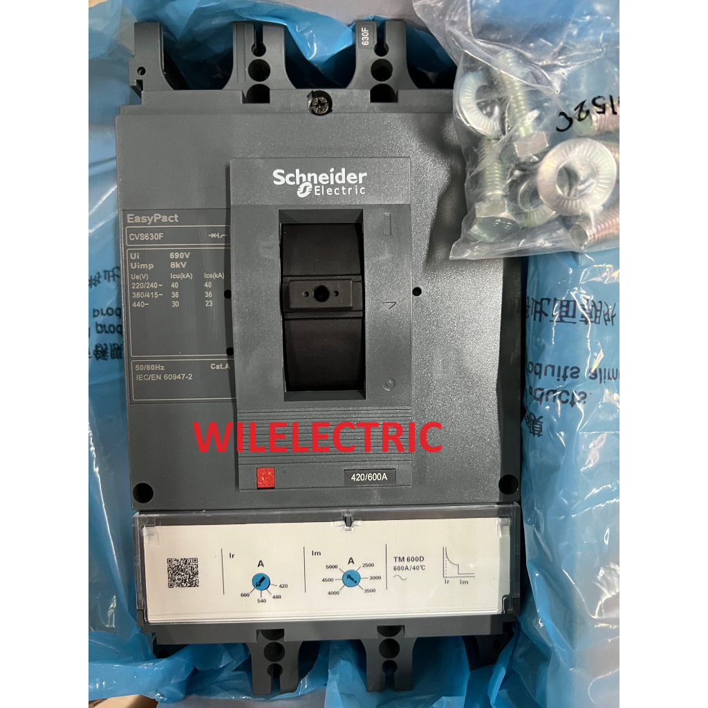 Jual SCHNEIDER MCCB CVS630F CVS 630F 3P 600A 600 A 36KA LV563306 ...