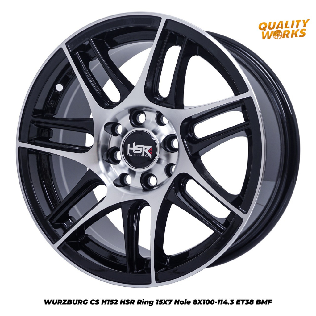 Jual velg HSR wurzburg Ring 15 pcd 4x100 4x114,3 cocok untuk mobil Toyota avanza warna black ...