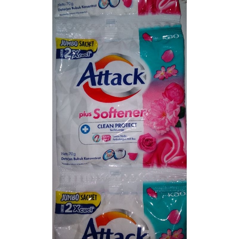Jual Deterjen Bubuk Konsentrat Attack plus Softener 70gr @1sachet | Shopee Indonesia