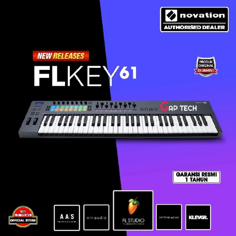 Jual Novation FLkey 61 / FLKey61 Ultimate MIDI Keyboard Controller for FL Studio Original ...
