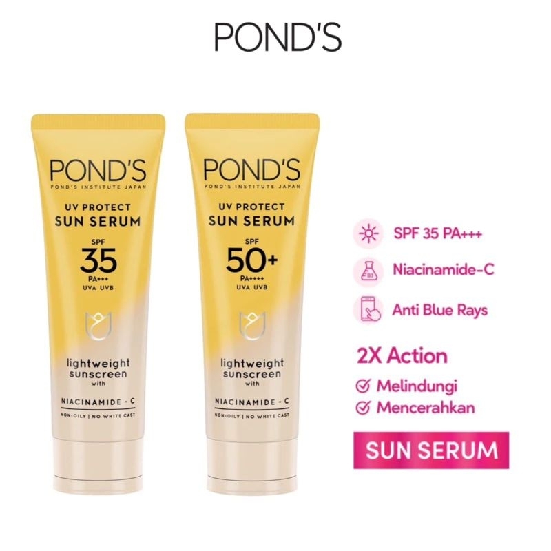 Jual PONDS UV PROTECT SUN SERUM SPF 35 SPF 50 PA++++ 30ML | Shopee Indonesia