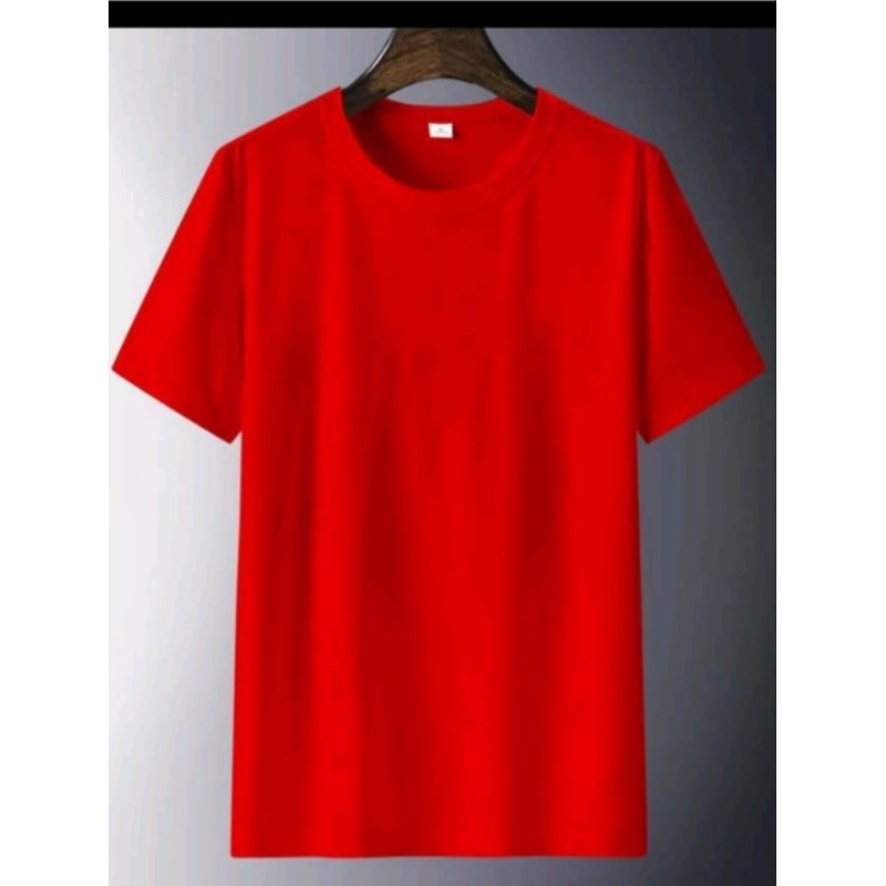 Jual 155 | Kaos Polos Lengan Pendek Warna Merah Cabe | Shopee Indonesia
